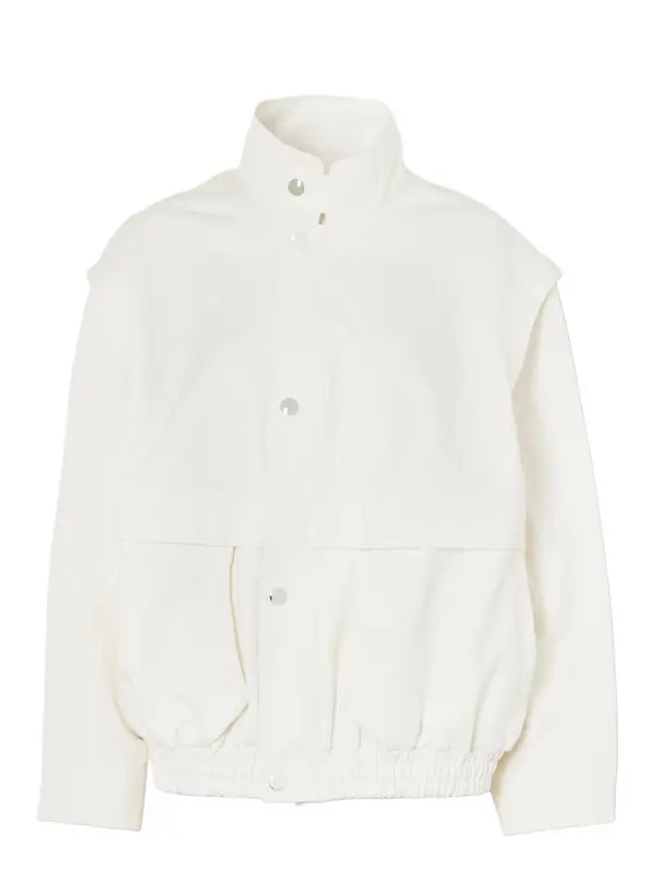 Tibi Paneled Cotton-twill Jacket - White