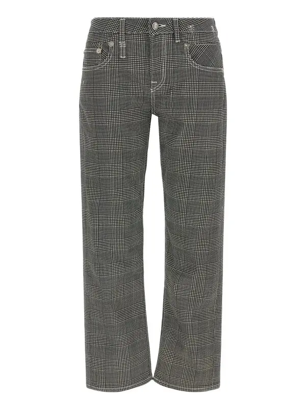 R13 Low-rise Straight-leg Trousers With Belt Loops - Black