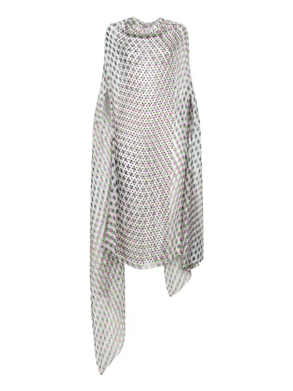 Dries Van Noten Asymmetrical Printed Draped Dress - No