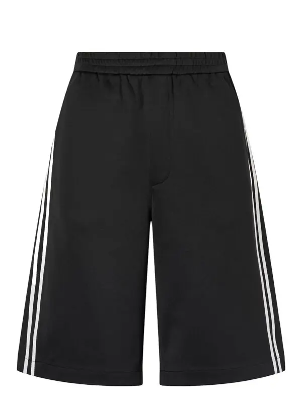 Tibi Active Striped Jersey Shorts - Black