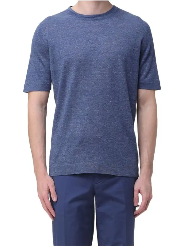 Brunello Cucinelli Short-sleeve Ribbed T-shirt - Blue