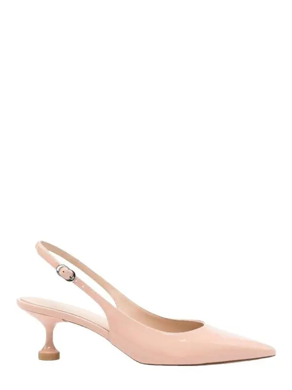 STUART WEITZMAN Pointed-toe Slingback Kitten Heel Sandals - Blush