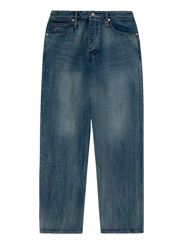 WOOYOUNGMI Faded Straight-leg Jeans - Blue