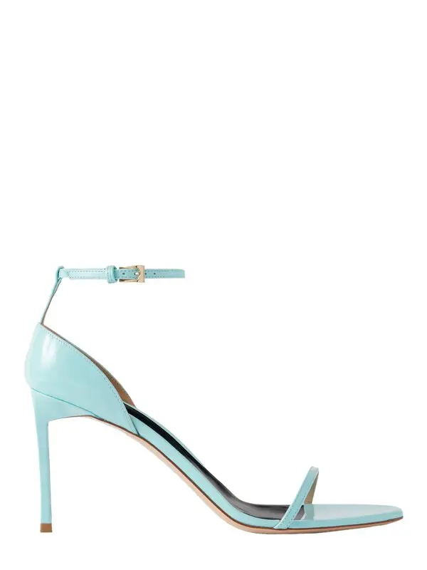 TOM FORD Patent Leather Stiletto Sandals - Blue