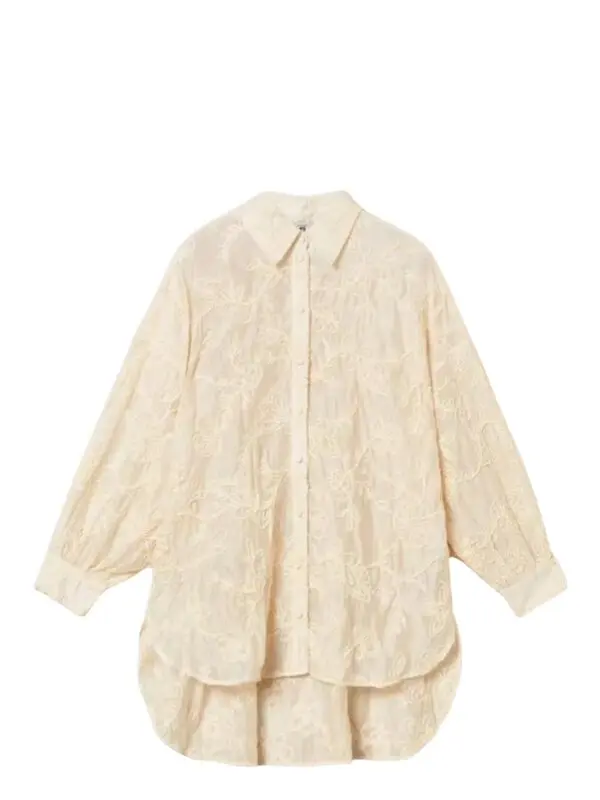 TWINSET Embroidered Shirt - Nude