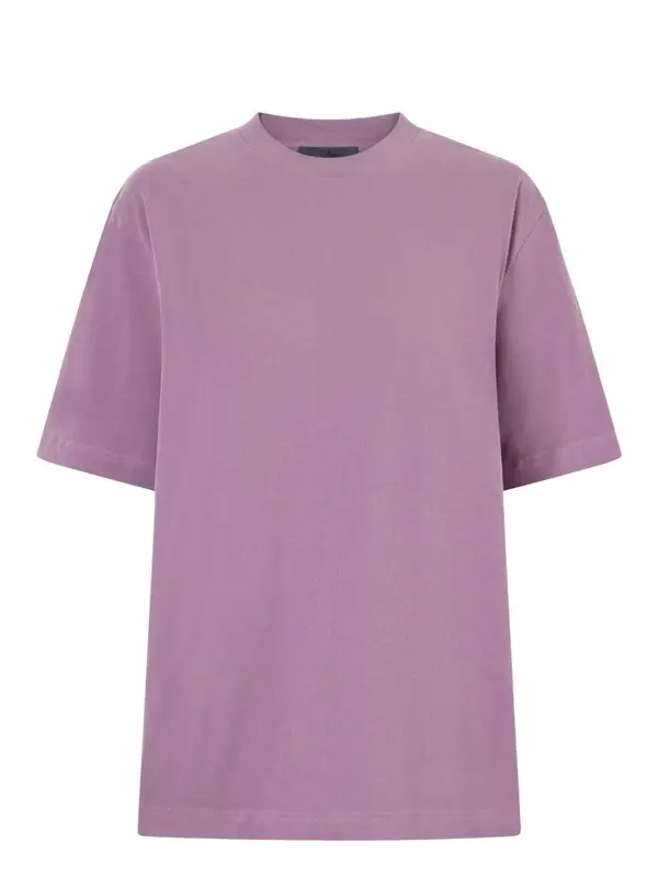 Tibi Mock Neck Cotton Jersey T-shirt - Purple