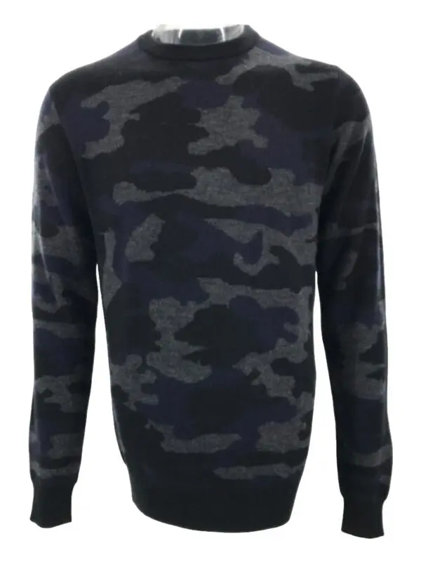 Karl Lagerfeld Camouflage Pattern Pullover Sweater - Black