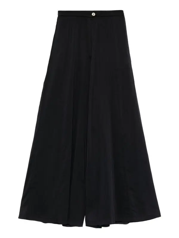 FORTE_FORTE High-waisted Wide-leg Trousers - Black