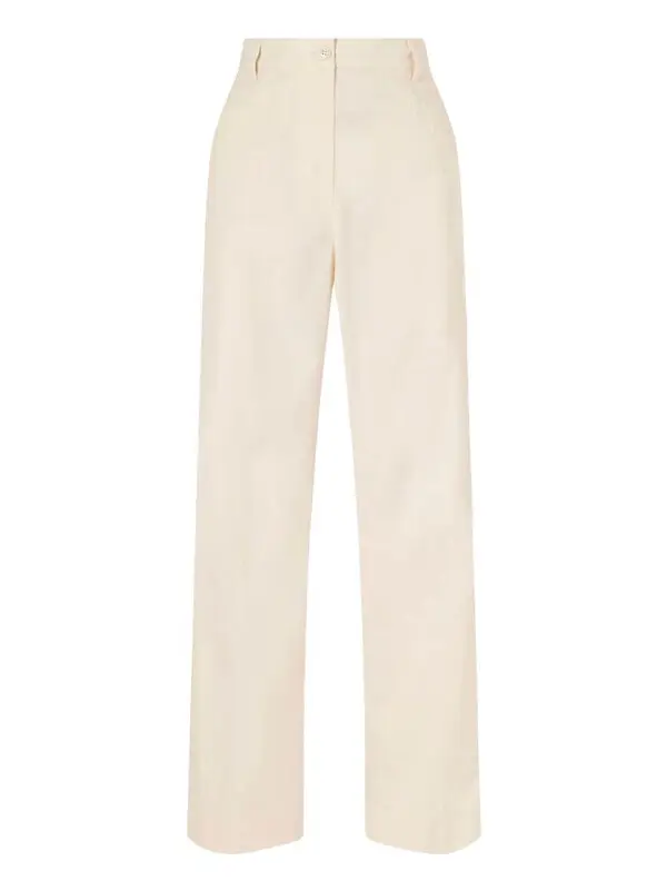 Dries Van Noten Relaxed Fit Trousers - Ecru