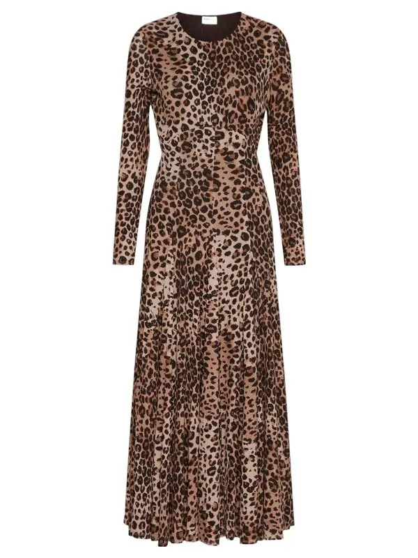 Marella Printed Tulle A-line Dress - Black