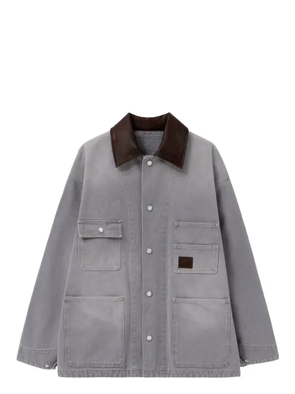WOOYOUNGMI Leather Collar Pocket Jacket - No