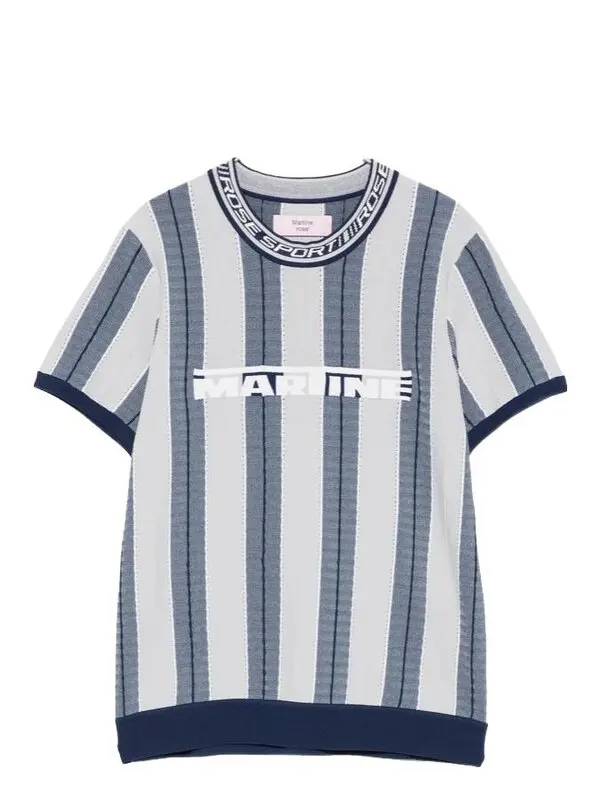 Martine Rose Striped Cropped T-shirt - Multicolor
