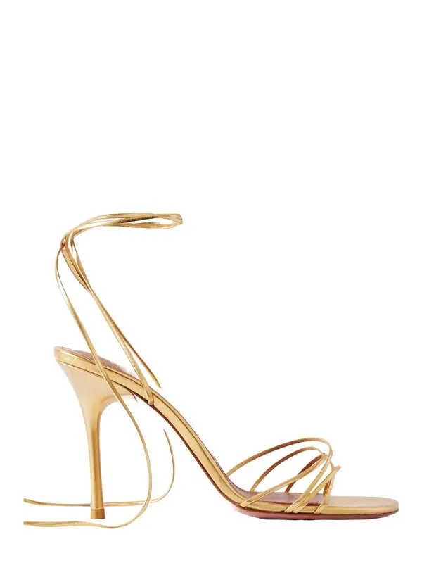 Amina Muaddi Lori High Heel Sandals - Golden