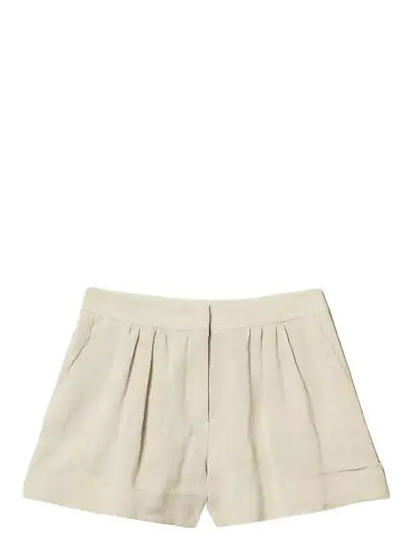 TWINSET Pleated Tailored Shorts - Nude
