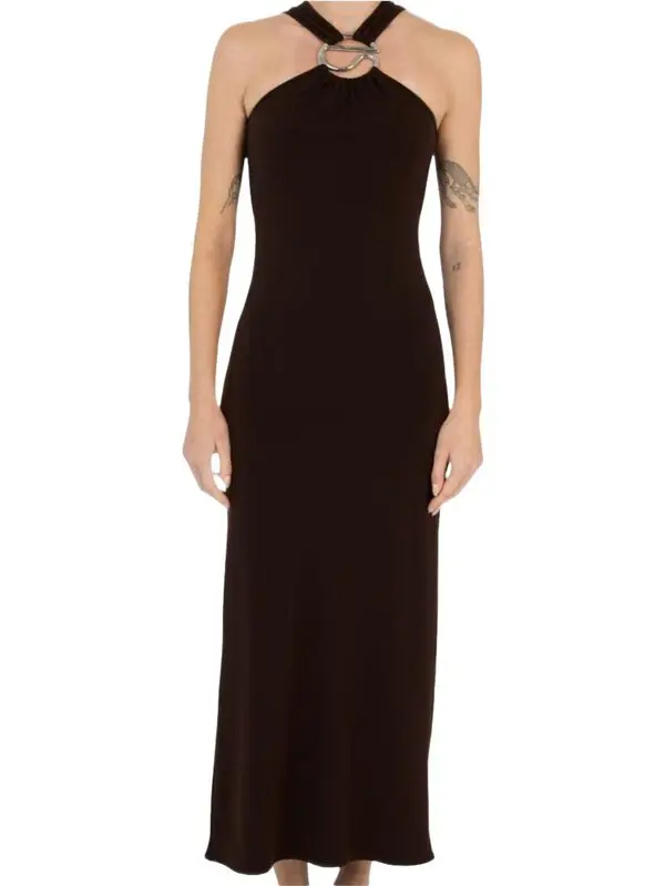 Coperni Halterneck Midi Dress - Black