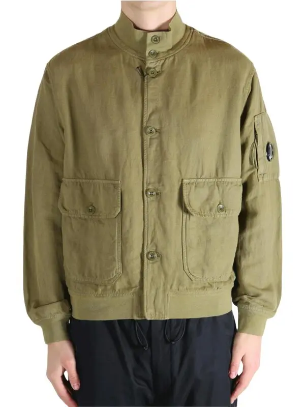 C.P. COMPANY Linen Utility Jacket - Dried Herb