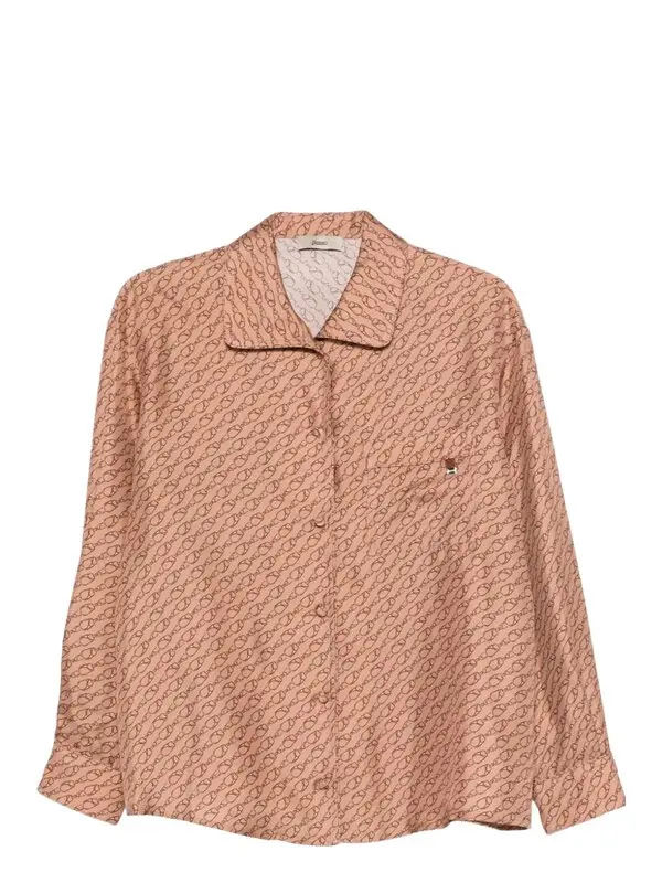 Herno Printed Long Sleeve Shirt - Nude