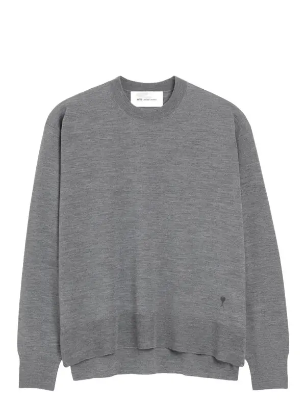 Ami De Coeur Crewneck Knitted Jumper - Grey