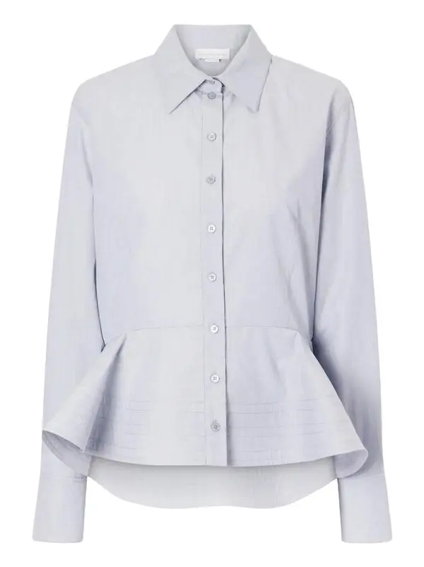 Stella McCartney Cotton Chambray Peplum Shirt - White