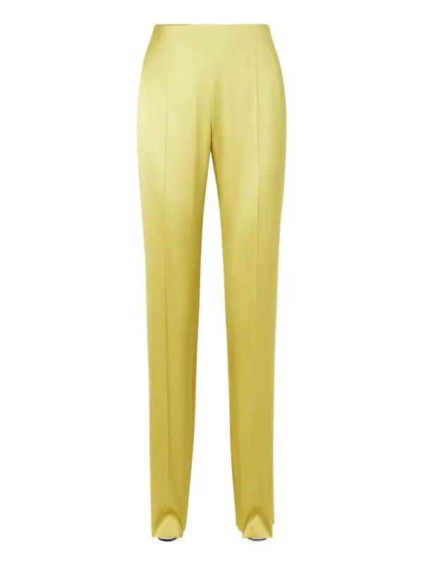 Valentino Garavani Silk-blend Duchesse Pants - Yellow