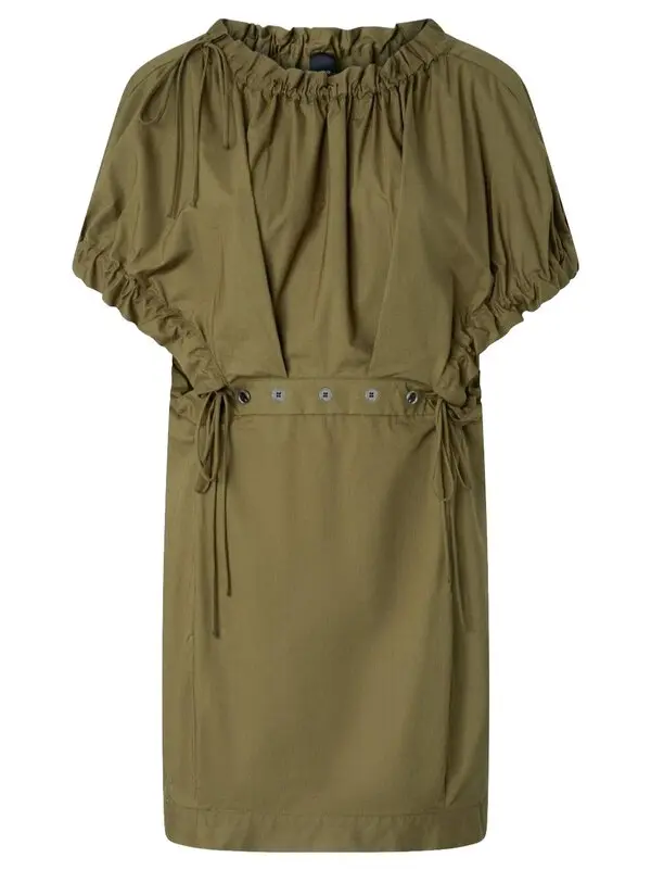 Pinko Poplin Mini Dress - Green