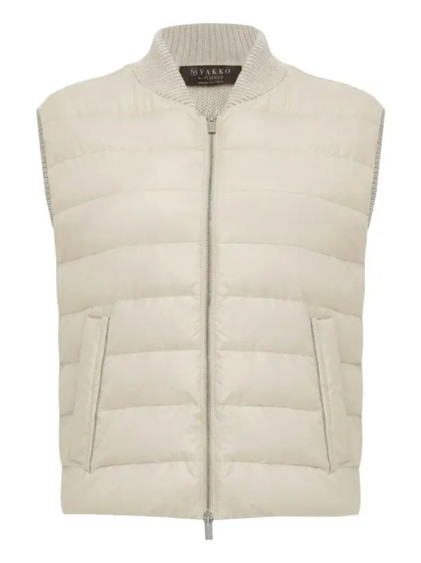 Peserico Quilted Sleeveless Gilet With Zip Closure - Nude