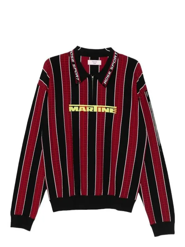 Martine Rose Striped Polo Shirt - Red