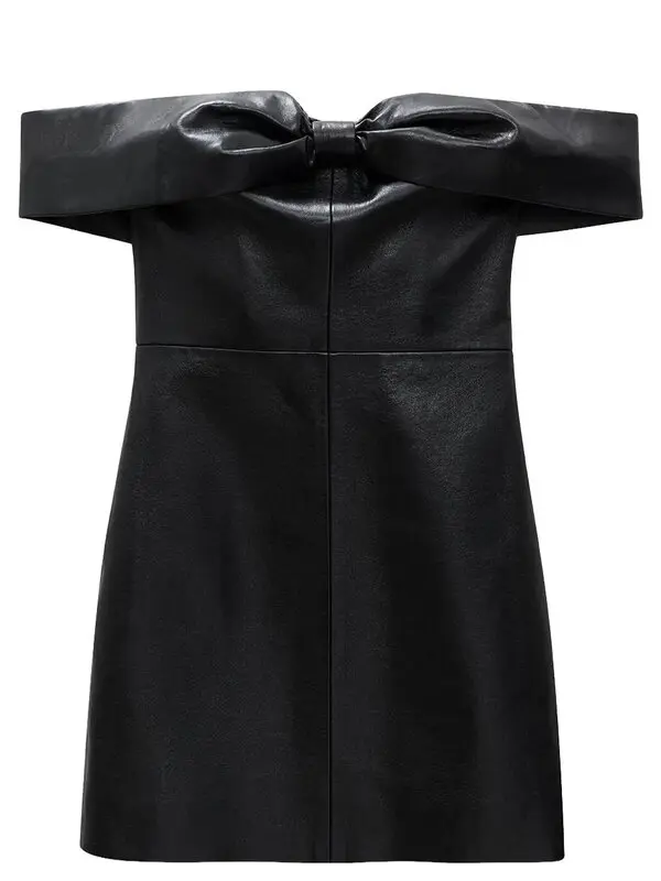 ANINE BING Bow-detailing Strapless Mini Dress - Black
