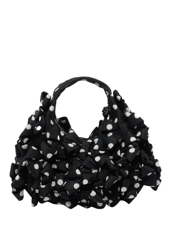 GANNI Polka Dot Bow Embellished Bag - Black