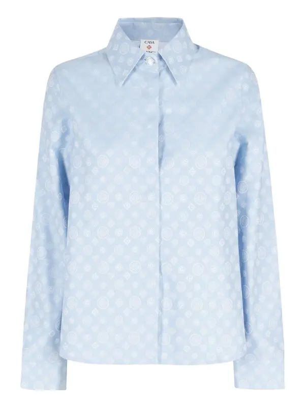 Casablanca Printed Long Sleeve Shirt - Blue