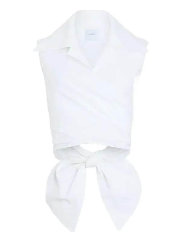 PATOU Sleeveless Draped Top - White