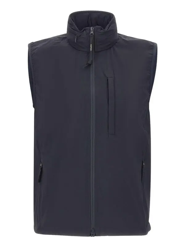 Aspesi Zip-up Hooded Vest - Black