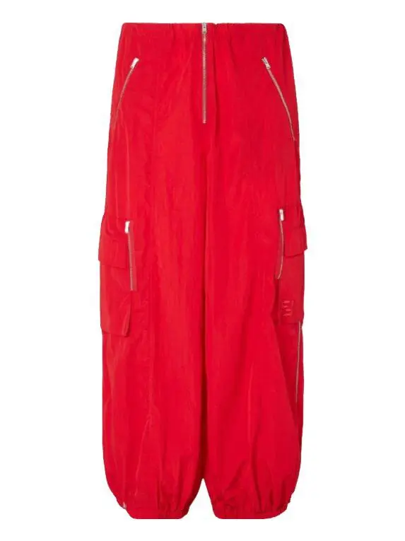 Fendi Zip-detailed Cargo Trousers - Red