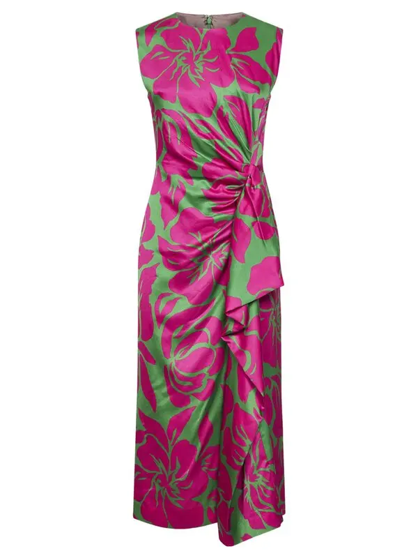 Dries Van Noten Sleeveless Floral Print Dress - Multicolor