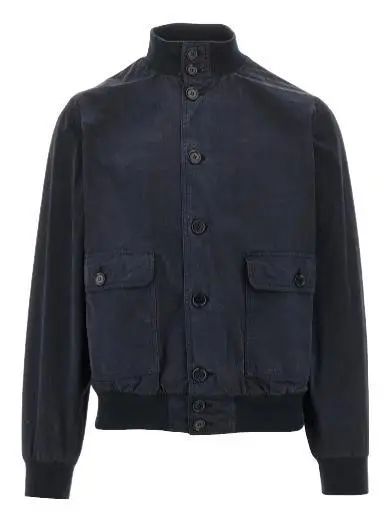 Aspesi Button Pocket Bomber Jacket - Black