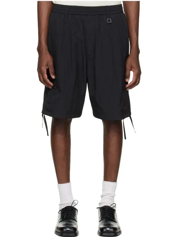 WOOYOUNGMI Drawstring Cargo Shorts - Black