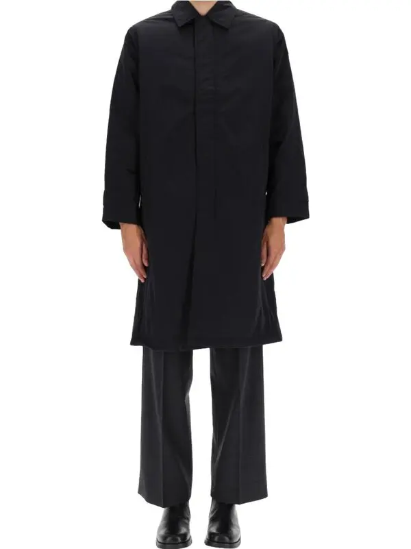 SUNFLOWER Long-sleeved Collared Coat - Black