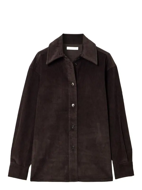 Co Cotton-rich Corduroy Shirt - Chocolate