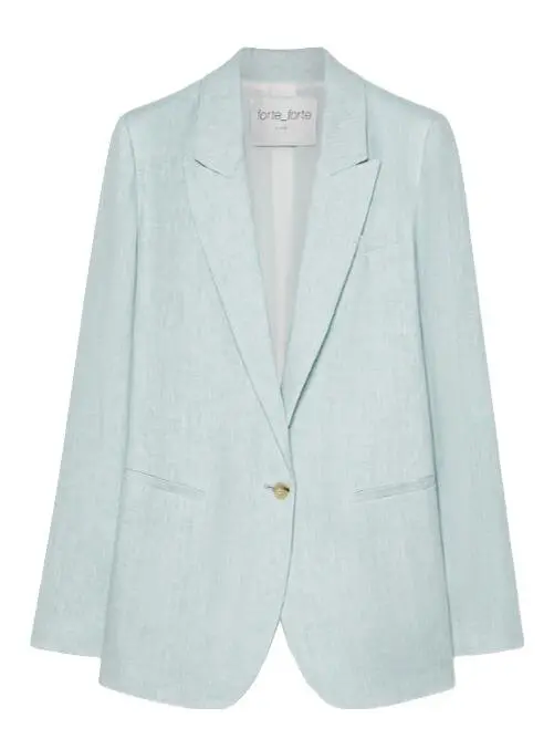 FORTE_FORTE Notched Lapels Single-breasted Blazer - Plume