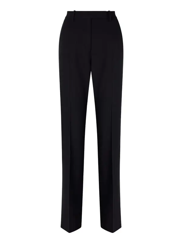 TOM FORD Grain De Poudre Wool Pleated Straight-leg Trousers - Black