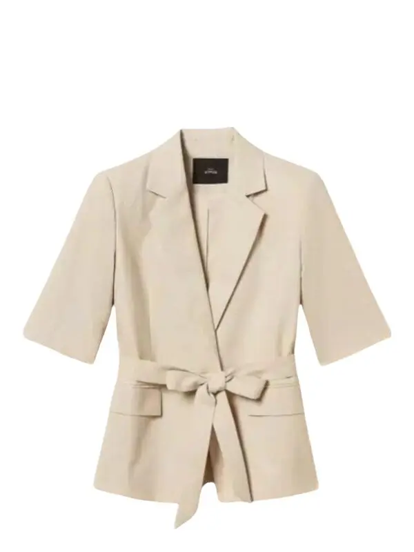 TWINSET Short-sleeve Belted Blazer - Nude