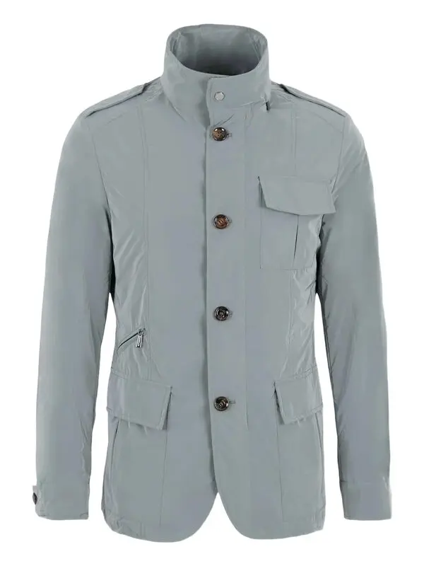 MOORER Porto Os Hooded Field Jacket - Gray