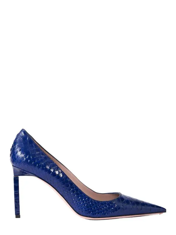 TOM FORD Snake-effect Leather Pumps - Blue