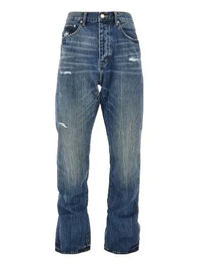 PURPLE BRAND Distressed Straight-leg Jeans - Blue