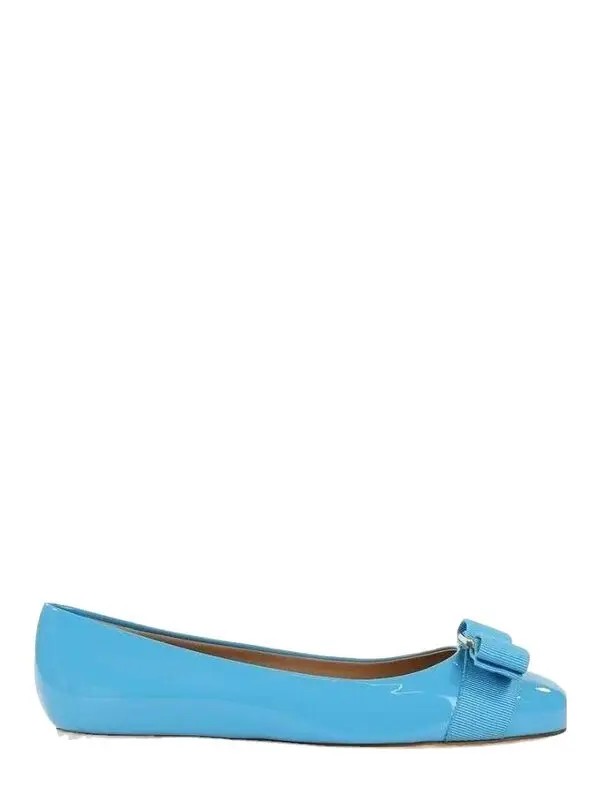 FERRAGAMO Bow Detail Flats - Blue