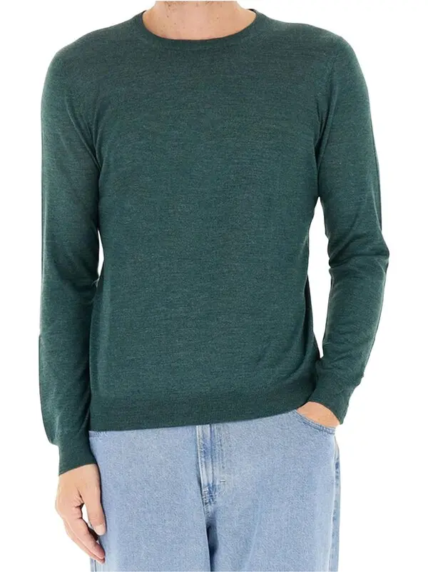 GRAN SASSO Round Neck Long Sleeve Jumper - Blue