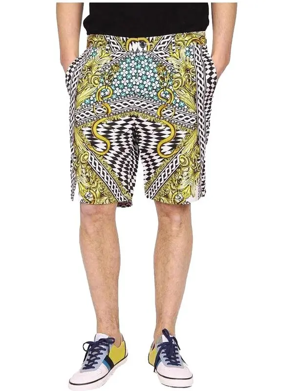 Just Cavalli Printed Waist Straight Shorts - Nude