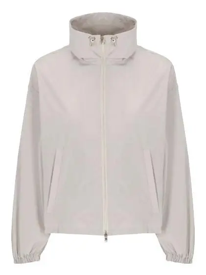 Herno Drawstring Zip-up Jacket - Light Grey