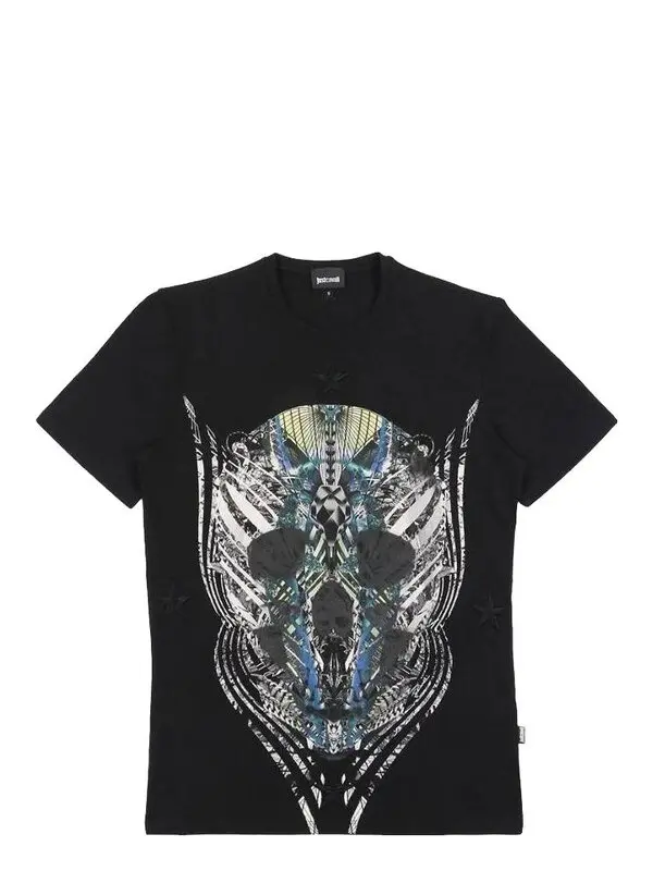 Just Cavalli Item O-neck Short-sleeved T-shirt - Black