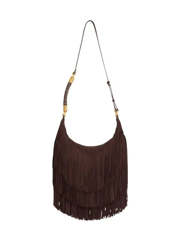 Balmain Bène Large Hobo Bag - Dark Brown